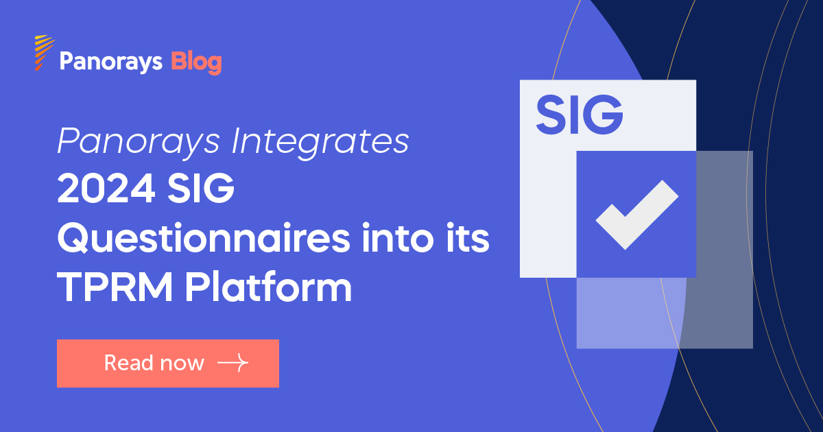 SIG Questionnaire Integrated into TPRM Platform | Panorays